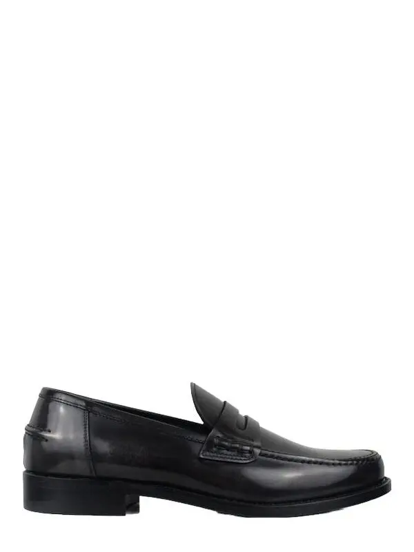 ALBERTO Leather Loafers - Gray