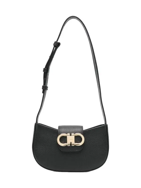 FERRAGAMO Leather Shoulder Bag - Black