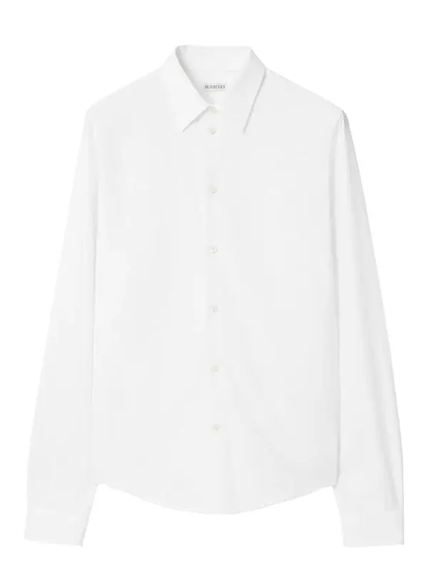 Burberry Regular Fit Cotton Poplin Shirt - White