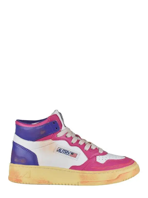 AUTRY Mid Super Vintage Sneakers - Pink