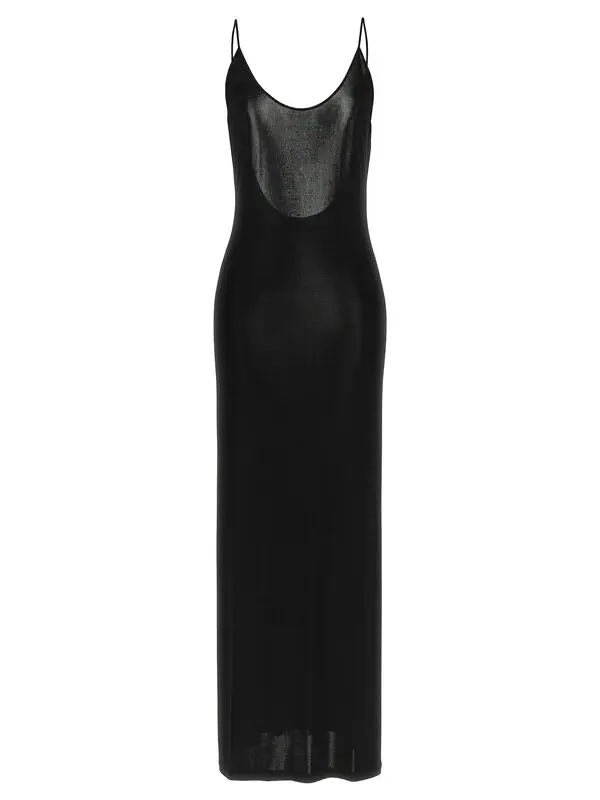 Saint Laurent Cassandre Chain Dress - Black