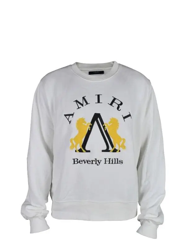 Amiri Logo Embroidered Crewneck Sweatshirt - White