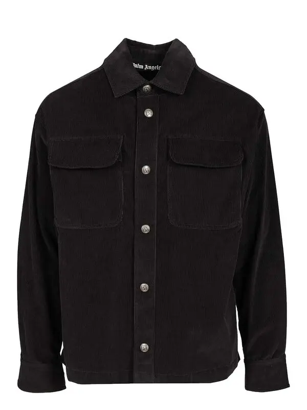 Palm Angels Corduroy Shirt Jacket - Gray