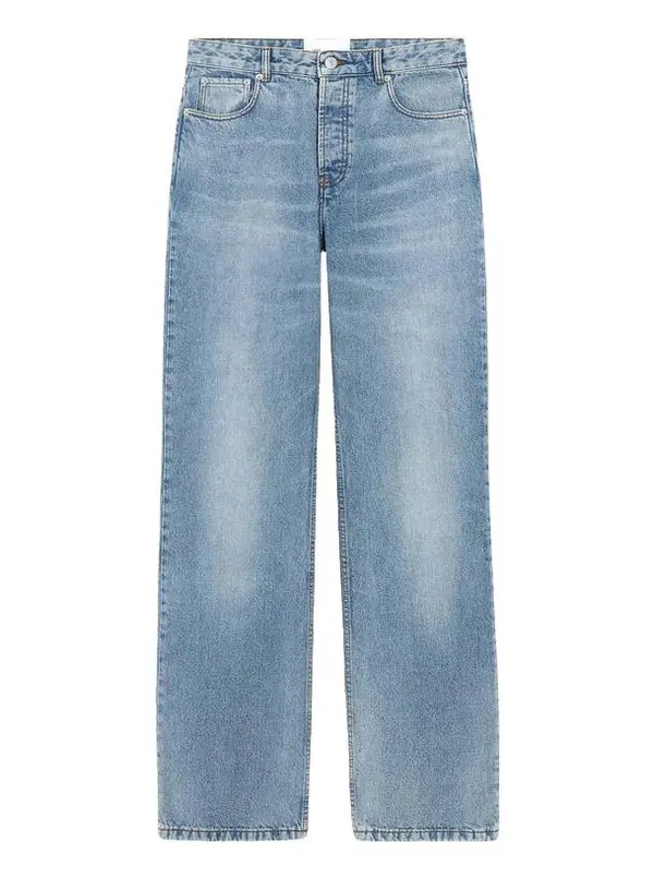 AMI Paris Denim Wide-leg Jeans - Blue