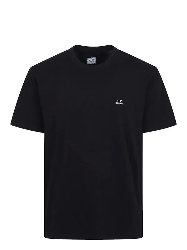 C.P. COMPANY 30/1 Jersey Short Sleeve Logo Patch T-shirt - Blue