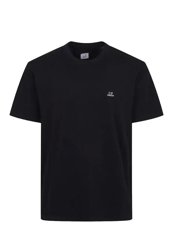 C.P. COMPANY 30/1 Jersey Short Sleeve Logo Patch T-shirt - Blue