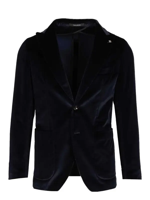 Tagliatore Smooth Velvet Jacket - Blue
