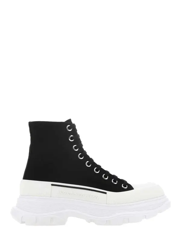 Alexander McQueen Canvas High Top Sneakers - Black
