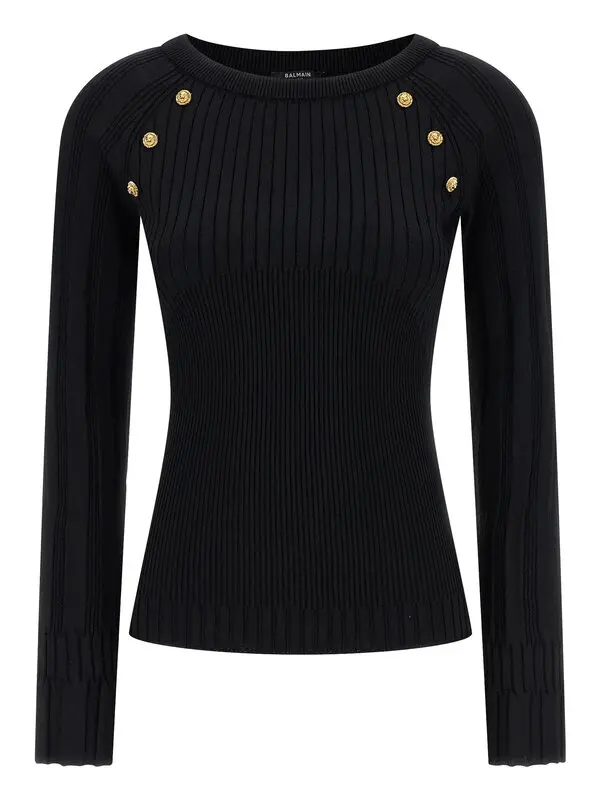 Balmain 3 Buttons Sweater - Black