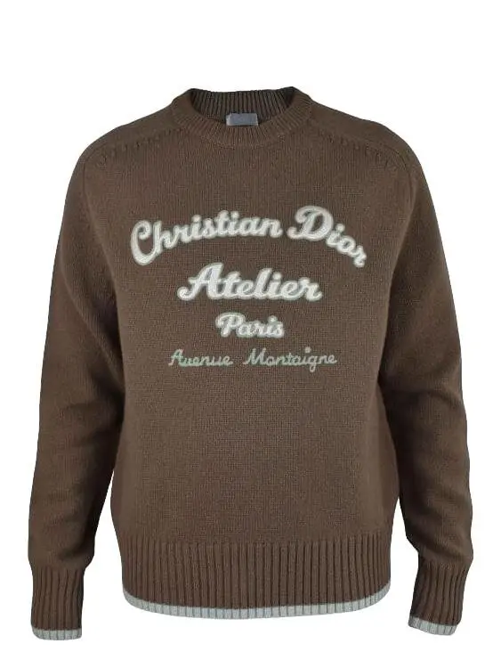 Dior Atelier Virgin Wool Knit Sweater - Brown