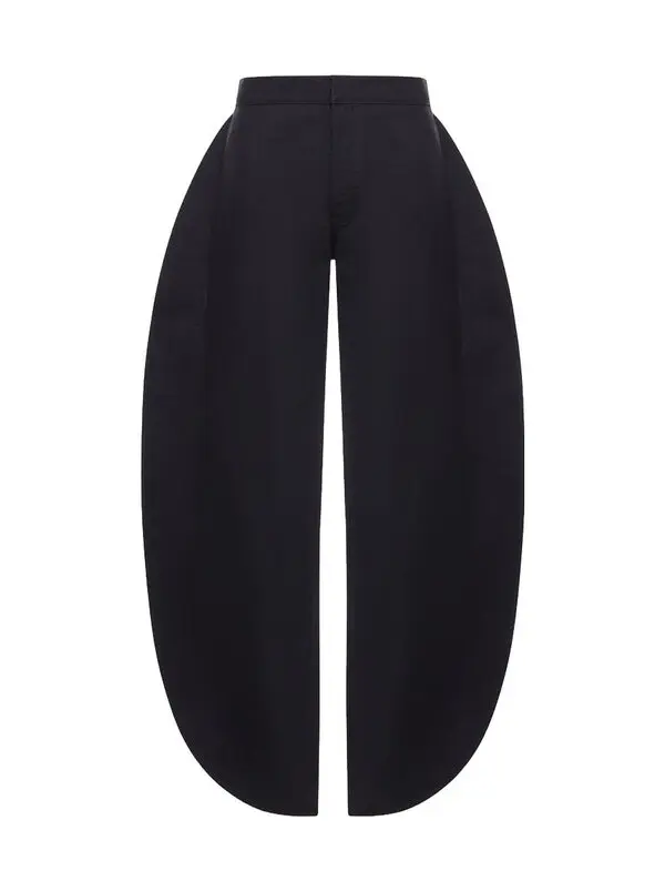 Alaïa Petal Cotton Trousers - Black