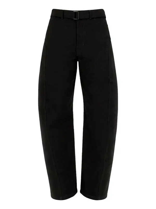 LEMAIRE Twisted Cotton Pants - Black