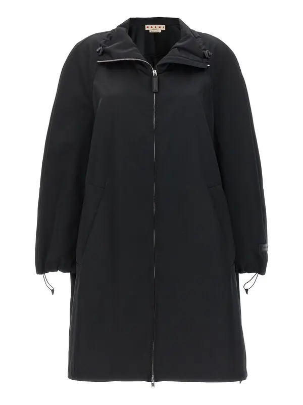 Marni Satin Technical Fabric Parka - Black