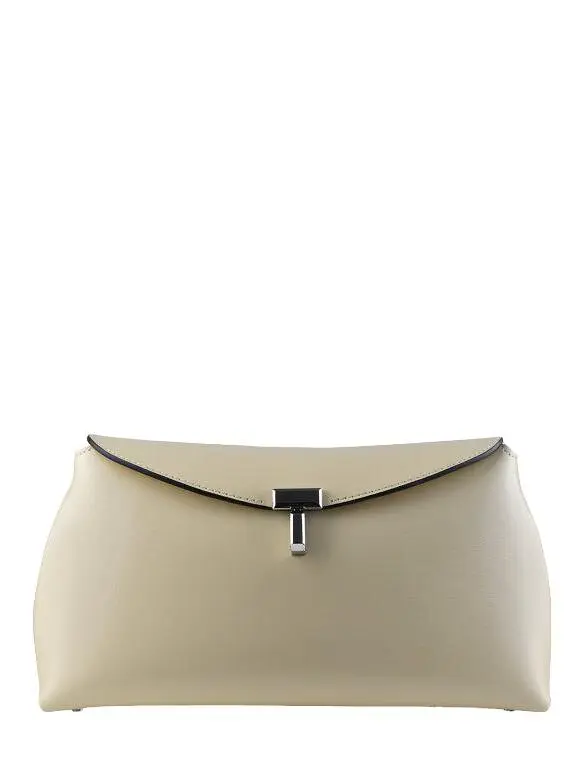 TOTEME T-lock Clutch - Cream