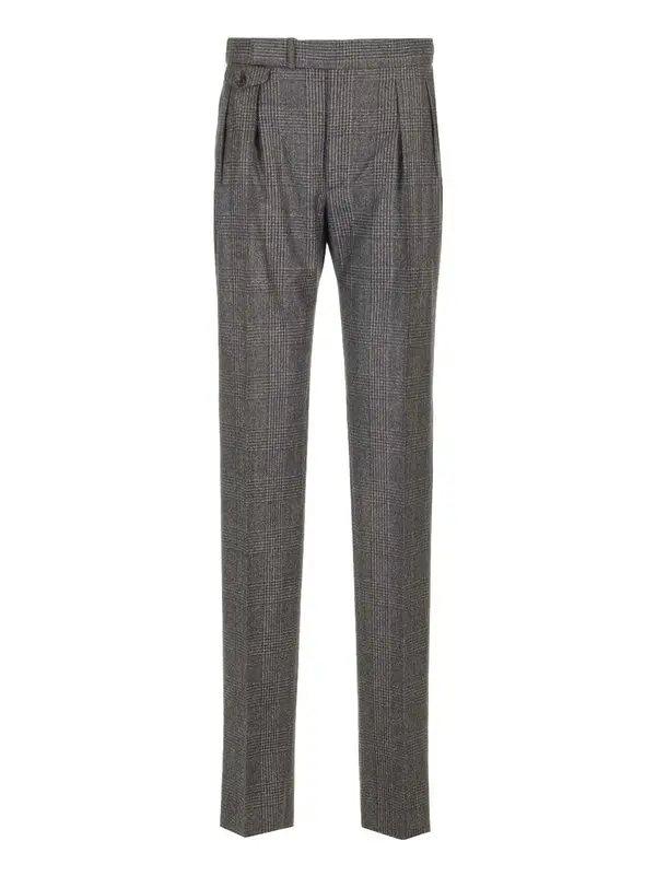 Tagliatore Prince Of Wales Trousers - Gray