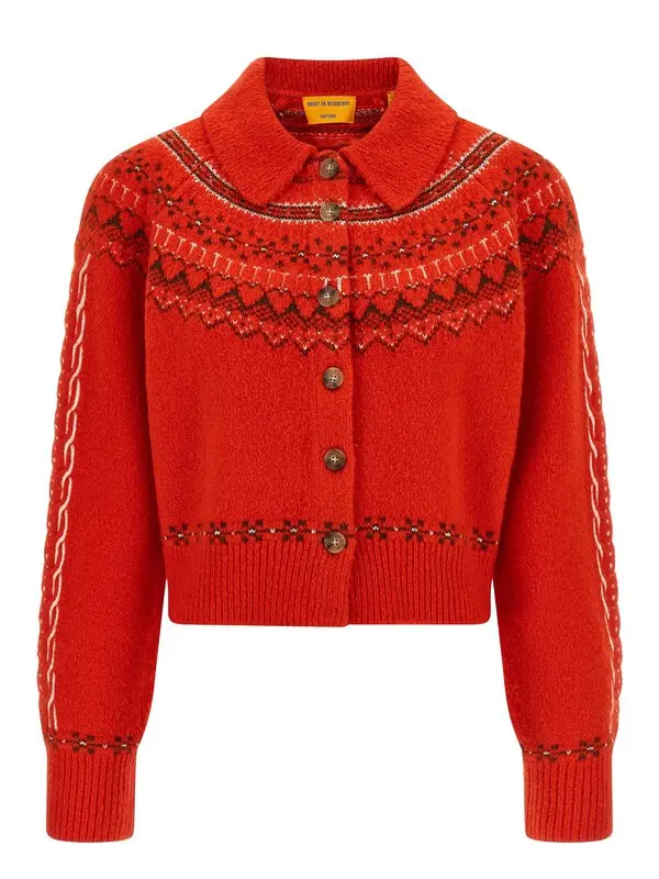 Guest In Residence Cloud Chalet Cashmere Blend Cardigan - Red