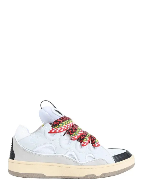 LANVIN Leather Curb Sneakers - White