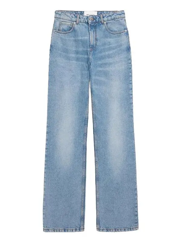 AMI Paris Denim Wide-leg Jeans - Blue