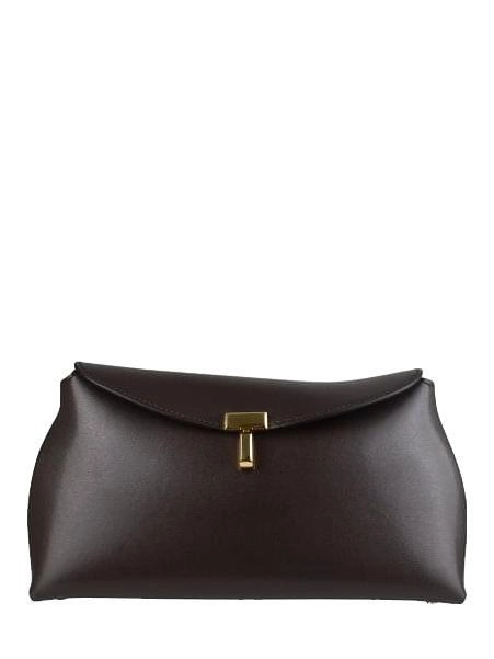 TOTEME T-lock Clutch - Brown