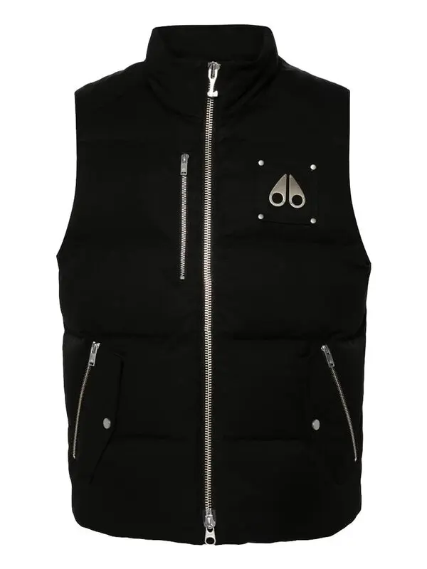 Moose Knuckles Gabardine Quilted Padded Gilet - Black