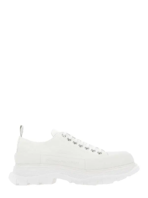 Alexander McQueen Canvas Tread Slick Sneakers - White