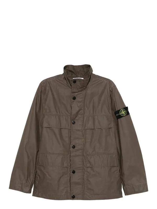 Stone Island Waxed Pigment Cotton Tela Field Jacket - Brown
