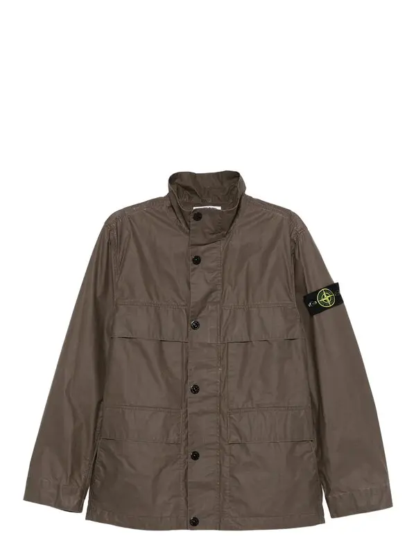 Stone Island Waxed Pigment Cotton Tela Field Jacket - Brown