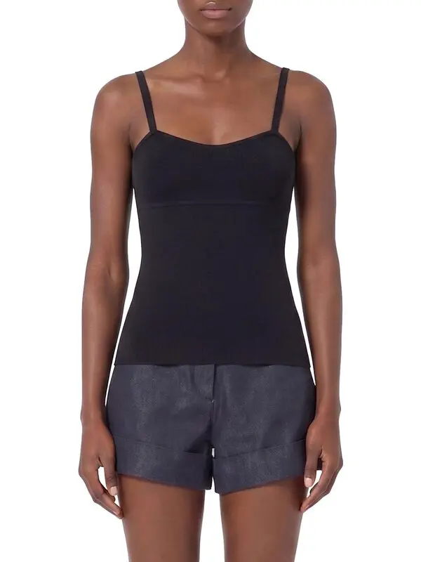Max Mara Virgin Wool Blend Tank Top - Black