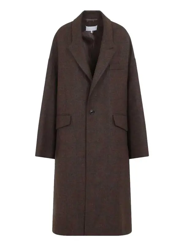MAISON MARGIELA Oversized Wrap Coat - Brown