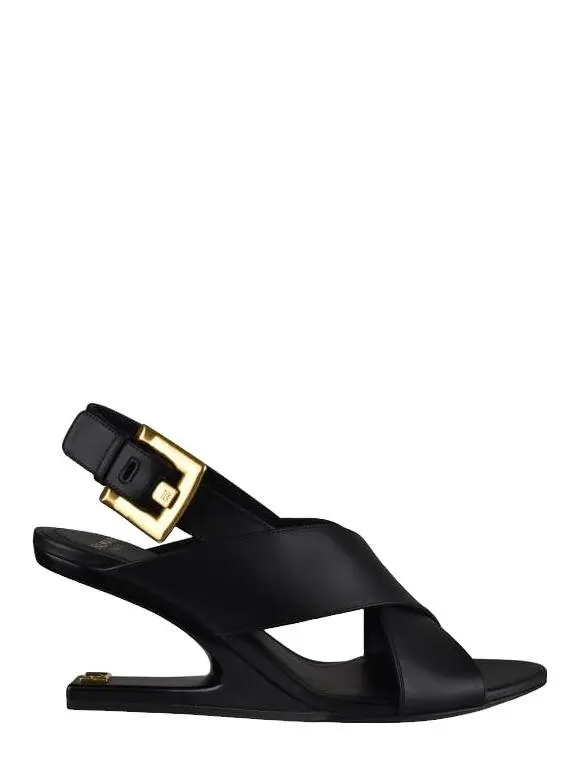 Balmain Anthem No Wedge Sandals - Black