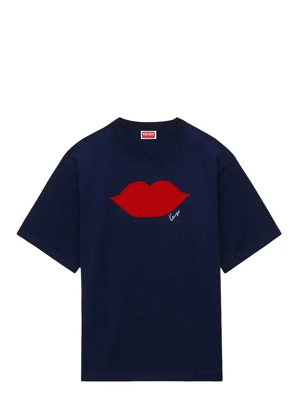 Kenzo Lip Intarsia Sweater - Blue