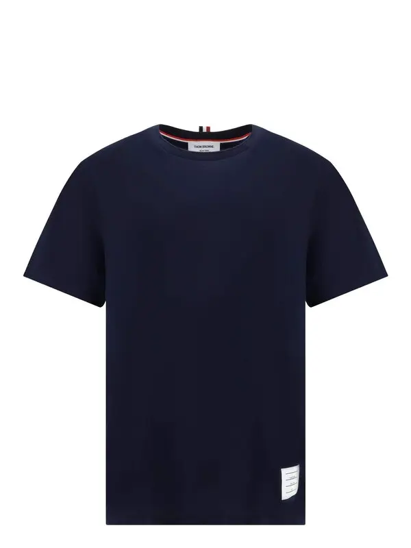 Thom Browne Short Sleeve Crewneck T-shirt - Blue