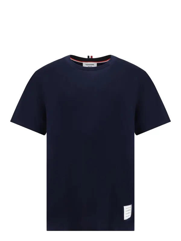 Thom Browne Short Sleeve Crewneck T-shirt - Blue
