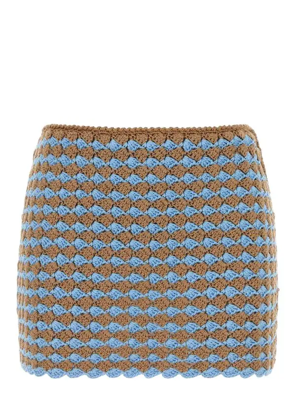 Prada Cotton Crochet Skirt - Brown