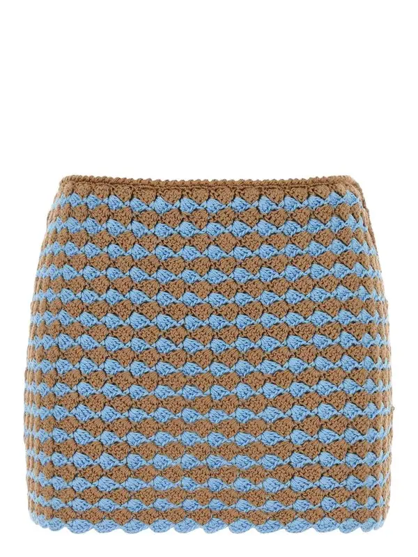 Prada Cotton Crochet Skirt - Brown