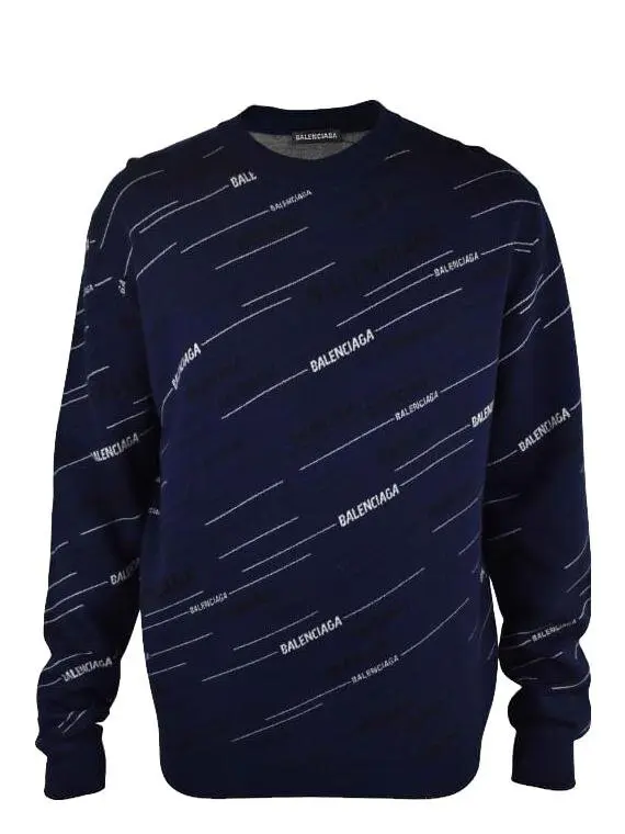 Balenciaga Alphabet Logo Sweater - Blue