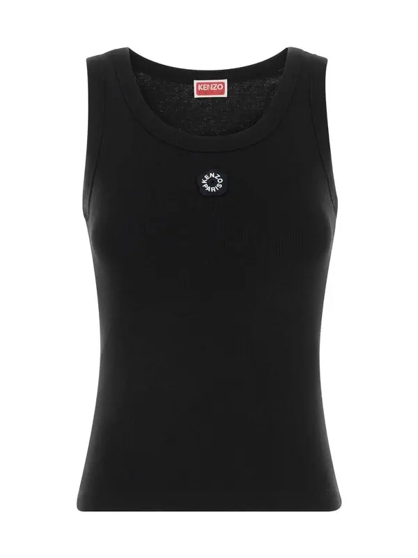 Kenzo Stretch Cotton Tank Top - Black