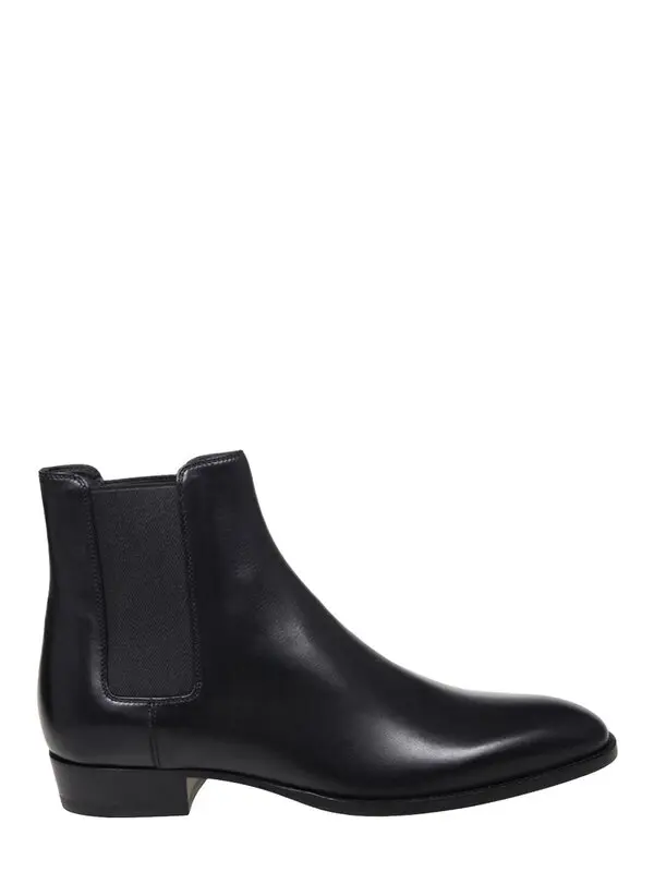 Saint Laurent Domestic Calf Leather Chelsea Boot - Black