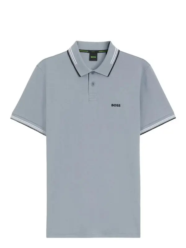BOSS Grey Polo Shirts - Gray
