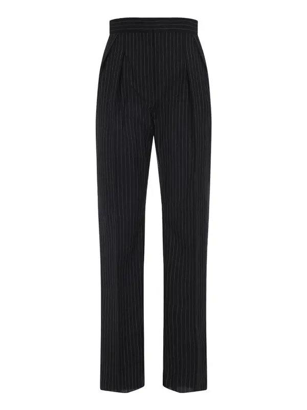 Max Mara Sesamo Wool Pants - Black