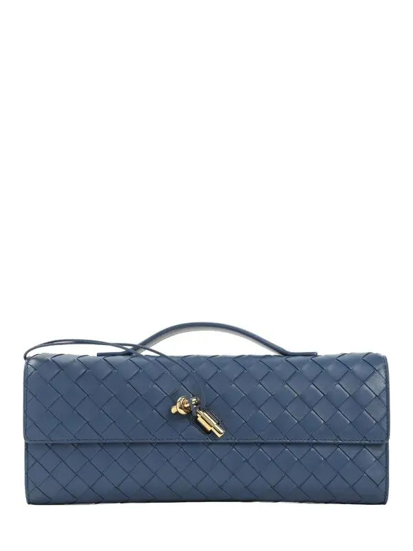 Bottega Veneta Andiamo Long Intreccio Clutch - Blue
