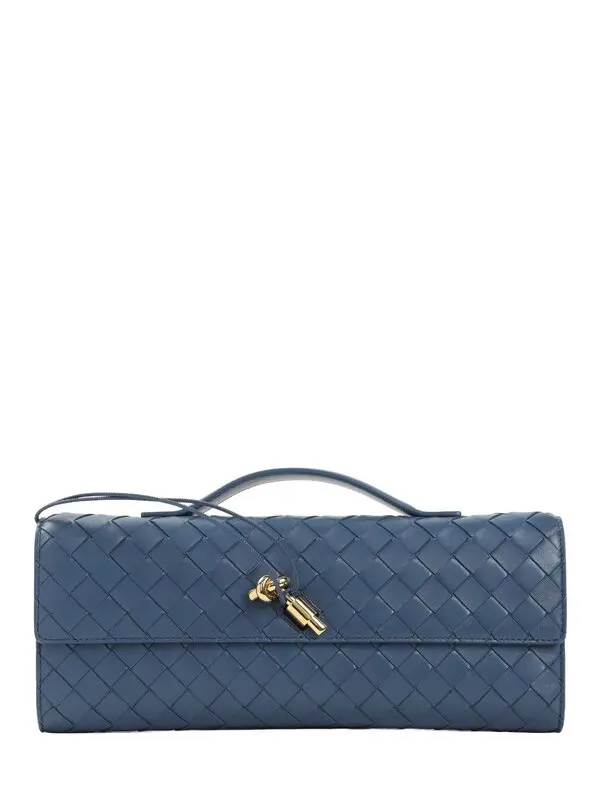 Bottega Veneta Andiamo Long Intreccio Clutch - Blue