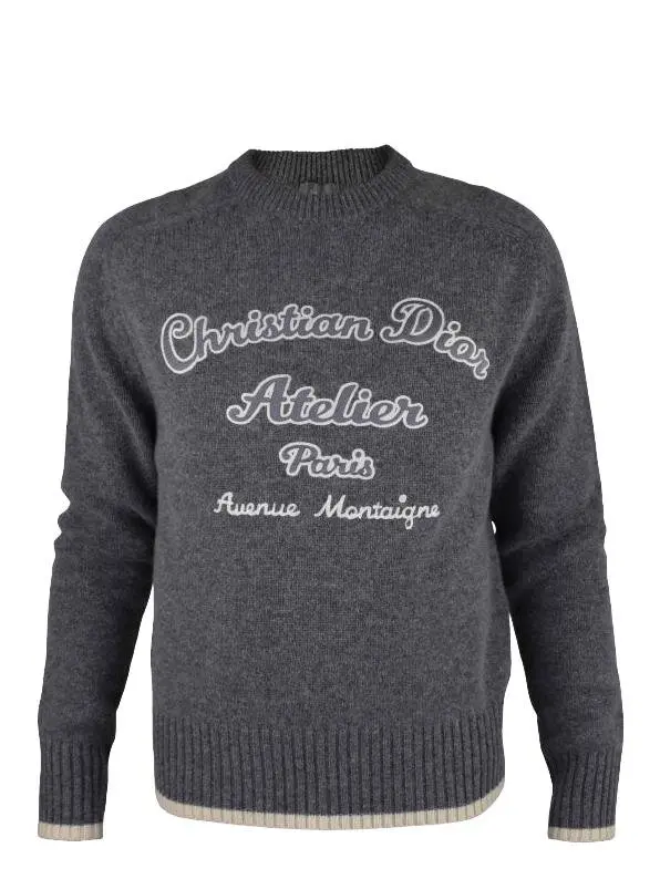 Dior Cd Atelier Knit Sweater - Gray