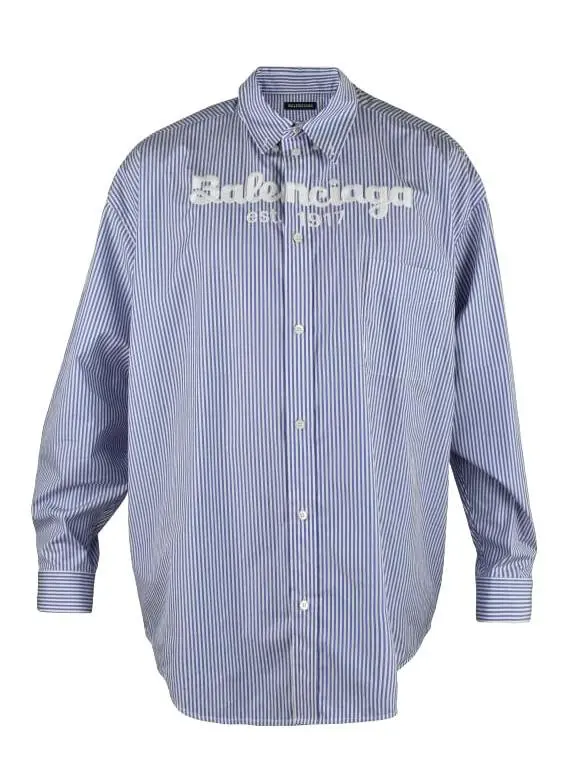 Balenciaga Regular Fit Shirt - Blue