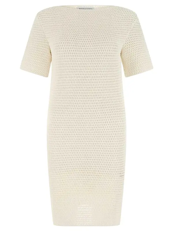 Bottega Veneta Crochet Dress - White