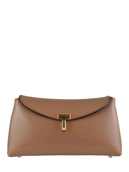 TOTEME Mini T-lock Clutch - Brown