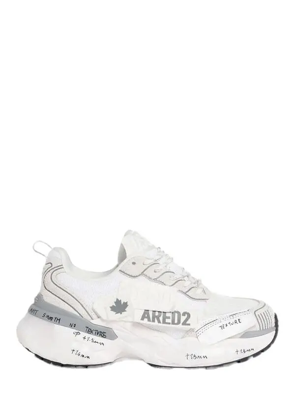 Dsquared2 Suede Leather Lace-up Sneakers - White