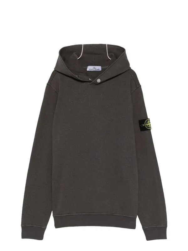 Stone Island Logo Cotton Hoodie - Multicolor