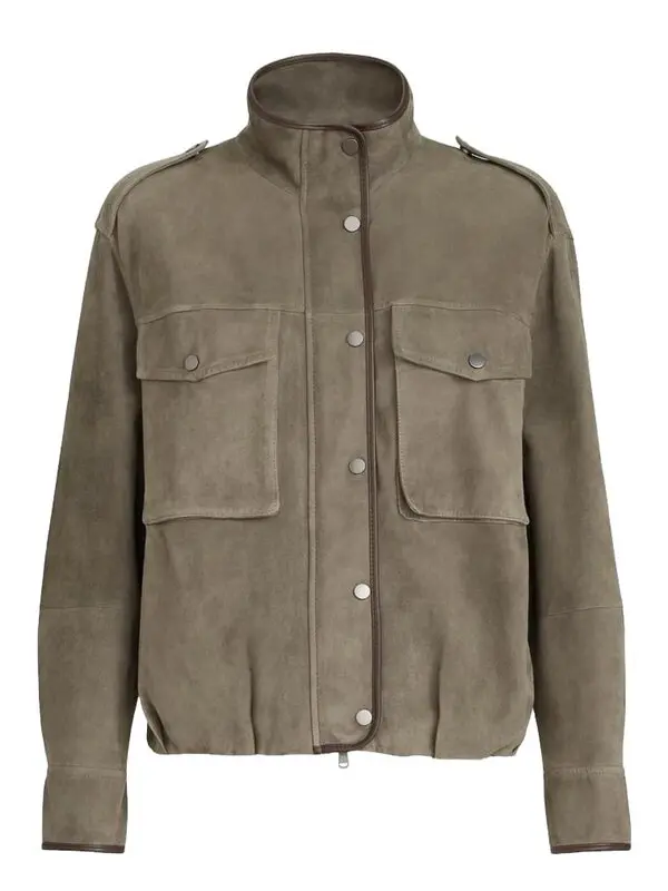 Brunello Cucinelli Leather Jacket - Green