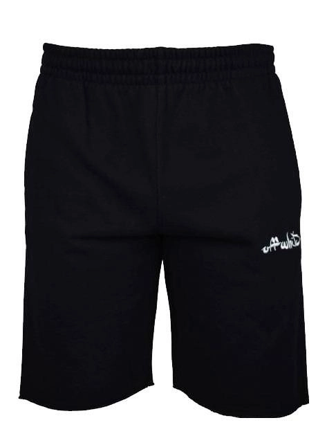 Off-White Cotton Logo Print Shorts - Black